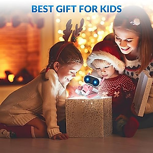 STEMTRON RC Robot Toys for Kids, Rechargeable Remote Control Robot Toy for Boys & Girls, with Auto Demo, Dance Moves, Music, Shining 7 Colors LED Eyes & Flexible Head, Ears & Arms