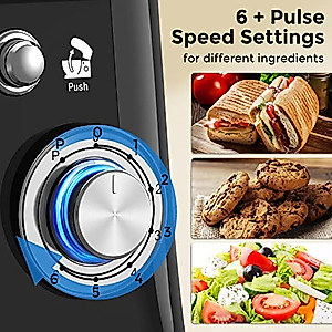 Loniko Stand Mixer, 6.5-QT 6-Speed Tilt-Head Food Mixers Kitchen Electric Stand Mixer, Household Stand Mixers with Dough Hook, Flat Beater & Whisk, Baking Mixer with Stainless Steel Bowl(Black)
