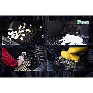 Croc Liner Floor Mats Front and Rear All Weather Custom Fit Floor Liner Compatible with Volvo S60 (2019-2023) (Non-Hybrid)