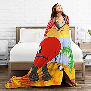 Iosbdnsm Bad Cute Bunny Throw Blanket Living Room Car Bedroom Warm Blankets Air Conditioning Blanket Fans Gifts 60"x50"