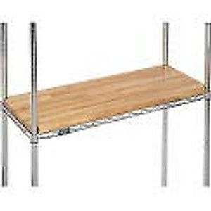 48"W x 24"D x 1"Thick Hardwood Deck Overlay for Wire Shelving