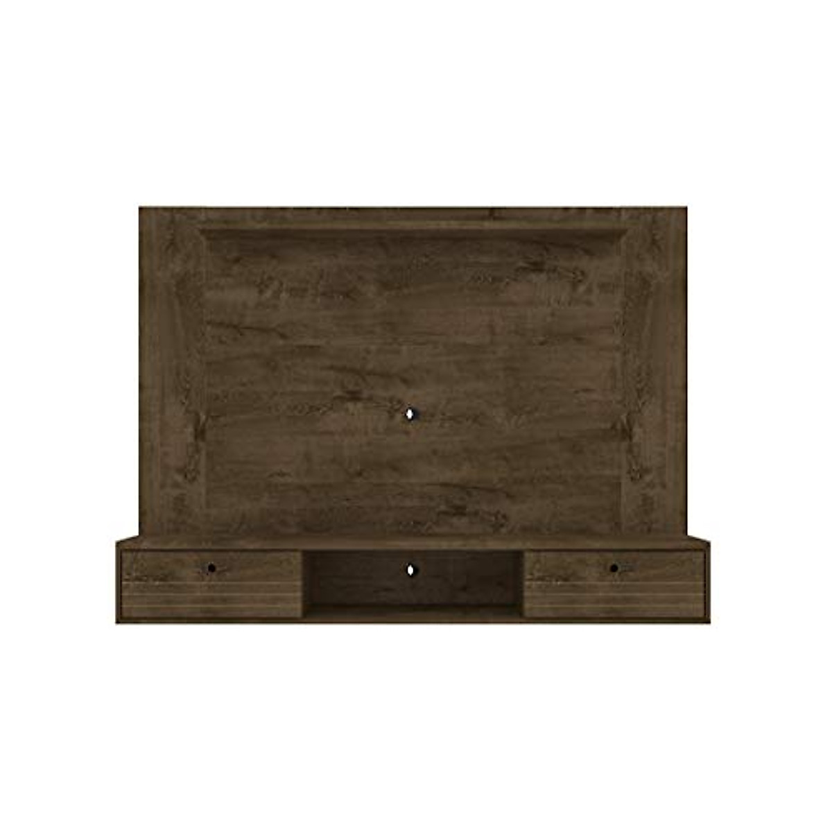 Manhattan Comfort Liberty 70.86 Floating Wall Entertainment Center with Overhead Shelf in Rustic Brown