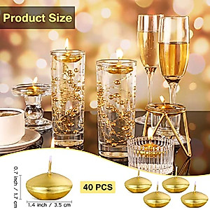 40 Pieces Valentine's Day Unscented Floating Candles for Centerpieces Floating Warm Tealights Candles Floating Candles for Wedding Party Pool Spa Christmas Bathtub Dinner Christmas Party Decoration