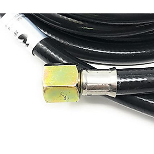 12 Feet Hose Assembly For Propane Tank Adapter QCC1 Acme x 3/8 Female Flare [948-722] Max 80,000 BTU's EVEN Controlled FLO Tanks RV BBQ Gas Grills Fire Pit Table Heaters and more