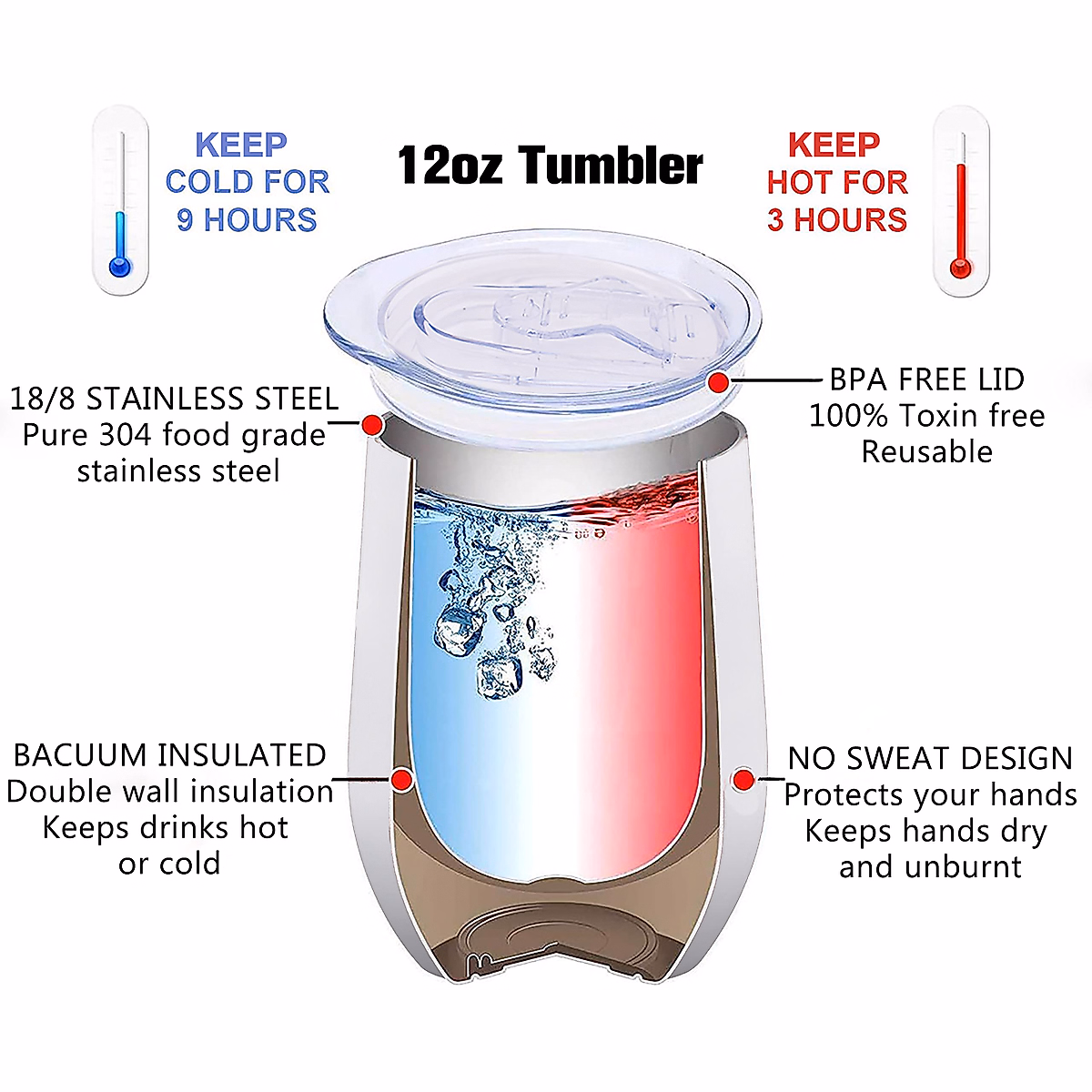 PFL Women Birthday Christmas Gifts-Wedding Gifts for Maid of Honor from Bride-Bridal Shower Present for Bridesmaid Best Friend Sister-Bachelorette Present-12oz Monogrammed Tumbler-Initial Letter D