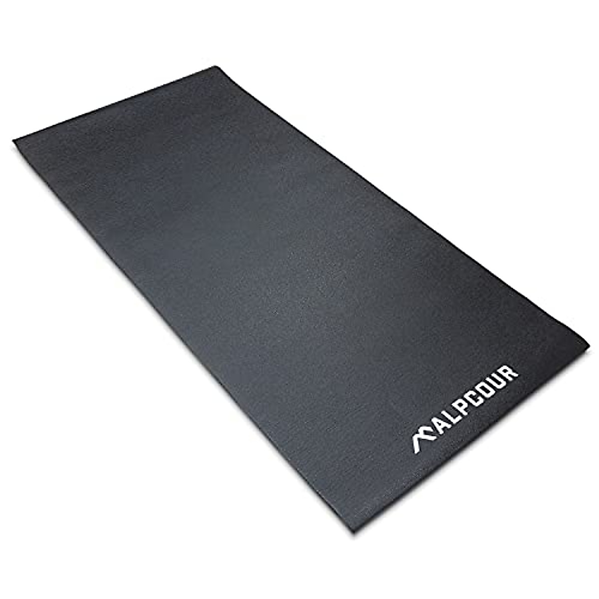 Alpcour Bike Trainer Mat – 36”x78” Multipurpose Carpet and Floor Protection – Water-resistant with Anti-slip Texture and Noise Insulation for Home and Indoor Gym Workout Cycling