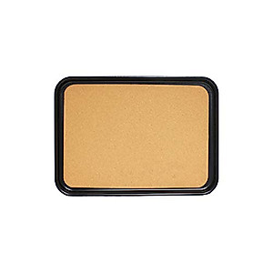 Restaurant Essentials 16” x 12” rectangular slip resistant tray w/cork, black, comes in each