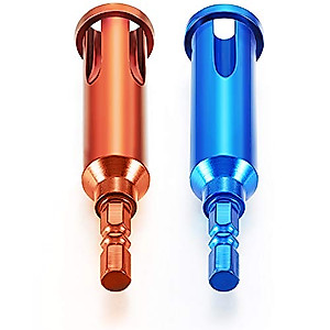 Wire Twisting Tools, Electrical Wire Stripper and Twister, 4 Square 3 Way/ 5 Way Twister Wire for Power Drill Drivers and stripping wire cable (2, Blue and Orange)