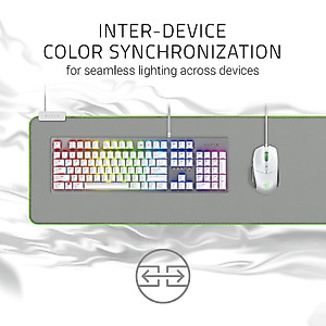 Razer Huntsman Mini 60% Gaming Keyboard + Goliathus Extended Chroma Bundle: Clicky Optical Switches - Mercury White