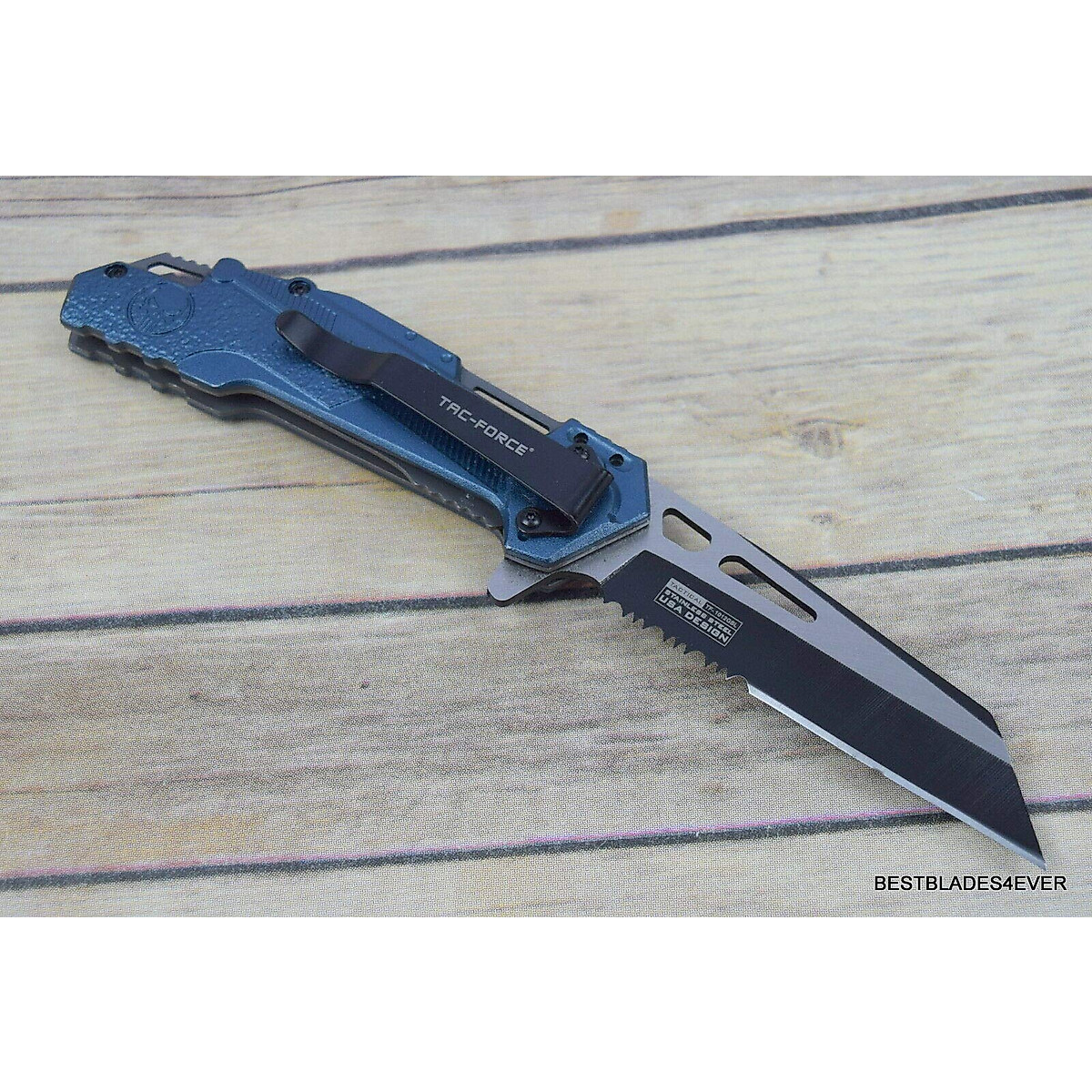 Tactical Open Folding Pocket Knife With Clip Outdoor Survival Hunting Knife for Camping by Survival Steel