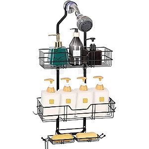 Overstock 3-Tier Bathroom Shower Caddy Black