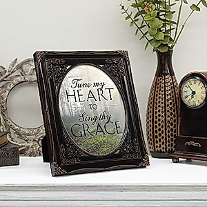 Cottage Garden Tune My Heart Black Floral Cutout 8 x 10 Table Top and Wall Photo Frame
