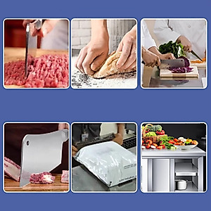 Stainless Steel Work Table Commercial Heavy Duty Prep Table Prep Table with Sliding Doors Kitchen Dining Room Worktop Storage Large Storage(80x50x80cm)