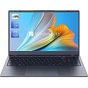 Tulasi Laptop Computer, 2023 Laptop, Windows 11 Laptop 12GB RAM 256GB NVMe SSD Intel N5095 Quad-Cores Laptops with 15.6 inches 1080P IPS Display, Support WiFi 5, Bluetooth, Webcam, USB Type C