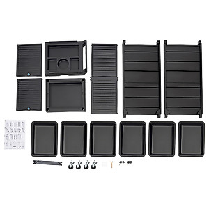 Salon Beauty Rolling Trolley Cart, 7 Tiers Hair Salon Storage Cabinet Barber Organizer Tool Hair Salon Beauty Cart Free Standing Rolling Cart with 4 Universal Wheels