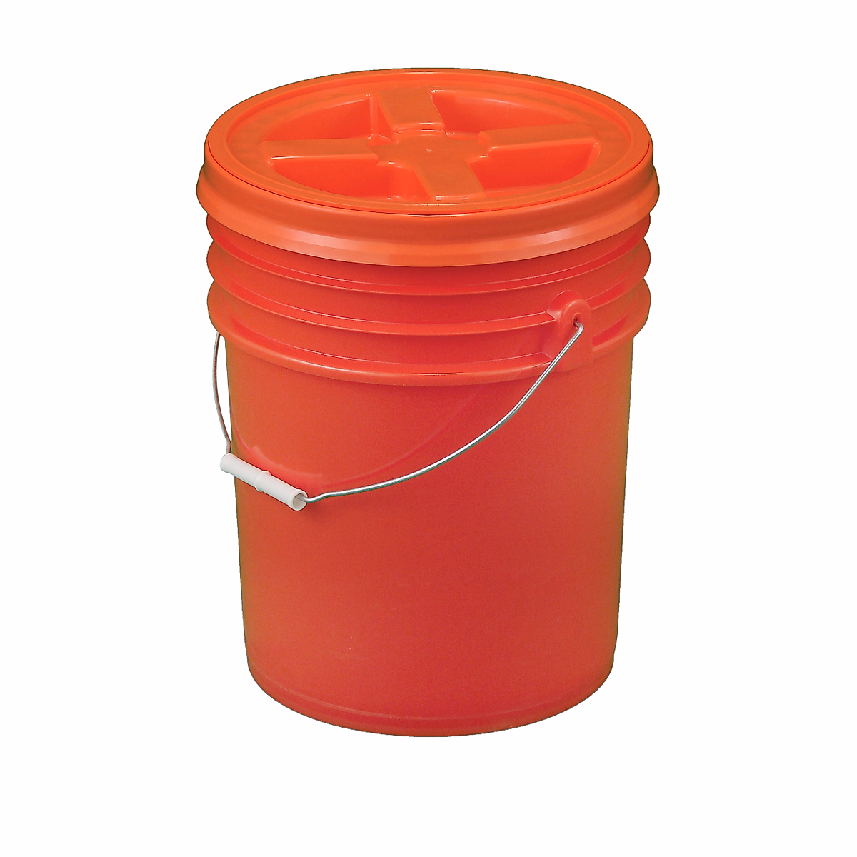 One Orange 5 Gallon Bucket with Orange Gamma Seal Lid (Threaded Lid with Gasket)