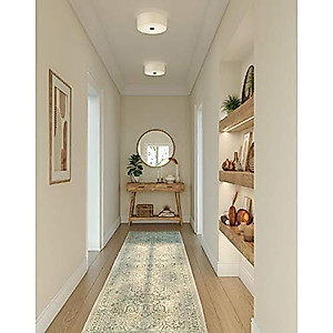 Progress Lighting P3713-20 Inspire Two-Light Flush Mount, Antique Bronze, 5.50x13.00x13.00