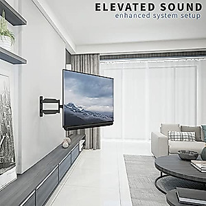 VIVO Steel Speaker Mount Designed for Sonos Arc Soundbar, Above or Below Wall Mounted TV, Fits VESA Widths up to 600mm, Black, MOUNT-SONOS3T