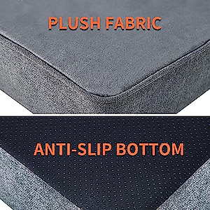 luckyvo Extra Large Dog Bed for Extra Large Dogs, Orthopedic Dog Bed with Washable Removable Cover,Waterproof Dog Bed for Crate, Memory Foam Dog/Pet Bed(41x29x3 inch, Grey)