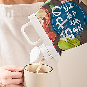 Wmool Food Bag Sealing Clip with Pour Spout, Food Bag Clips with Pour Spouts, Great Clips Bags for Kitchen, Suitable for Small Particle Food, Liquid, Flour and Baby Food Storage Organizer