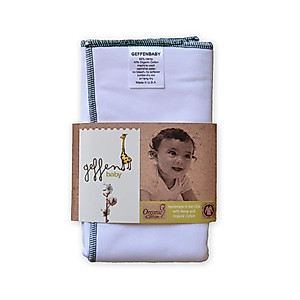 Geffen Baby Small Jersey Prefolds - 100% Cotton | 9-10 oz Absorbency, Ideal for Infants | 14.5"x16" Before Washing