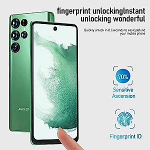 Echoamo 5G Unlocked Cell Phones，4G+128GB Dual Sim Smartphones, 6.8inches Waterdrop Screen C21 Unlocked Mobile Telefono, Android Unlocked Phone 24+48 MP | 5000mAh | Fingerprint Lock & Face ID (Green)