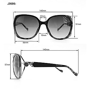 Jessica Simpson Womens J5686 Oversized Square Sunglasses With Uv400 Protection. Glam Gifts For Her, 56 Mm, Black Tortoise, 56 Mm US