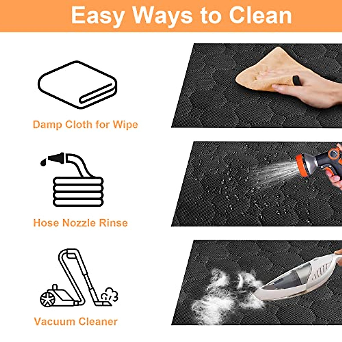 Mancro Dog Car Seat Cover for Back Seat, Waterproof Car Seat Protector for Dogs with Side Flaps, Scratchproof Dog Backseat Cover, Durable Nonslip Dog Hammock for Sedans, Trucks, SUVs, Standard