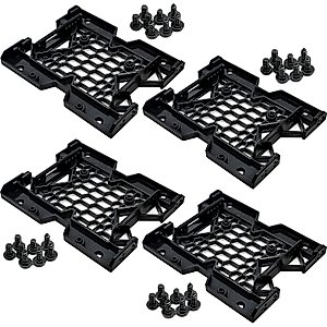 Uenhoy 4 Pcs 2.5“ or 3.5” to 5.25“ SDD HDD Mounting Bracket, Hard Disk Drive Bays Holder Adapter Computer Case Adapter for PC