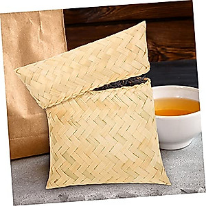 Cabilock Table Top Decor Bamboo Sticky Rice Basket s Wedding Decor 2pcs Bamboo Pillow Gift Box Decoration Bamboo Storage Tray Decor s Bamboo Food Basket Tablescape Decor