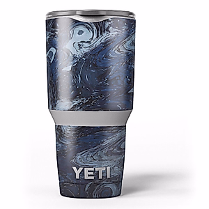 Design Skinz Dark Slate Marble Surface V32 - Skin Decal Vinyl Wrap Kit Compatible with The Yeti Rambler Cooler Tumbler Cups