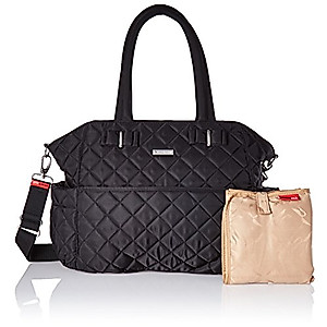 Storksak Bobby Quilted Shoulder Bag Diaper Bag, Black