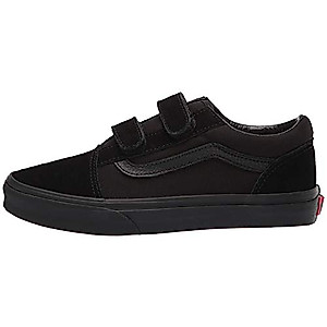 Vans Old Skool V Junior/Big Kids Shoes Sneakers Boys/Girls (Black/Black, 6, Numeric_6)
