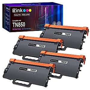 E-Z Ink (TM) Compatible Toner Cartridge Replacement for Brother TN850 TN 850 TN-850 TN820 TN 820 High Yield to use with HL-L6200dw HL-L6200dwt MFC-L5900dw MFC-L5850dw MFC-L5700dw (Black, 4 Pack)