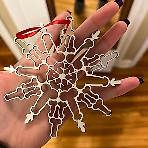 Penis Snowflake Ornament - Funniest Ornament of The Century, Funny Snowflake Ornament for Christmas Tree Car Rearview Mirrow Hanging Pendant Decorations, Christmas Snowflakes Ornament,Ø5.11in (A)