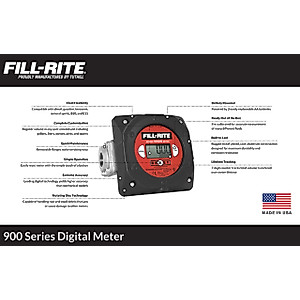 Fill-Rite 900CD1.5 1-1/2" 6-40 GPM(23-151 LPM) Digital Nutating Disc Fuel Transfer Meter