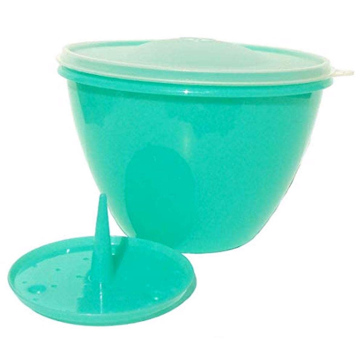 Tupperware Vintage Crisp It 679 Lettuce Keeper Bowl with Spike Green