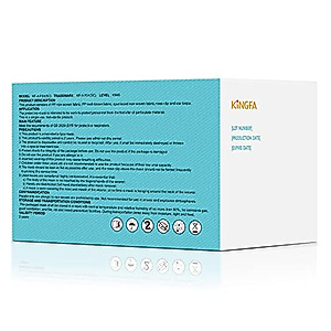 Kingfa KN95 Face Mask 50 Pcs Disposable Respirator 5-Ply Layer | GB2626-2019 Compliant