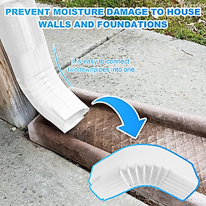 Downspout Gutter Elbow Style A 3" x 4" Angle is 75° White Aluminum 1pack