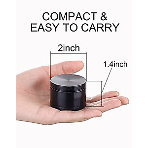 Shnlie Spice Grinder - Black, 2inch