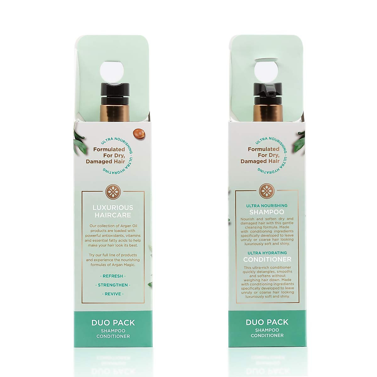 Argan Magic Ultra Shampoo and Conditioner Combo Pack for Dry and Damaged Hair - Revives & Dehydrated Brittle Hair | Detangles, Smooths & Softens | Made in USA, Paraben Free, Cruelty Free (32 oz)