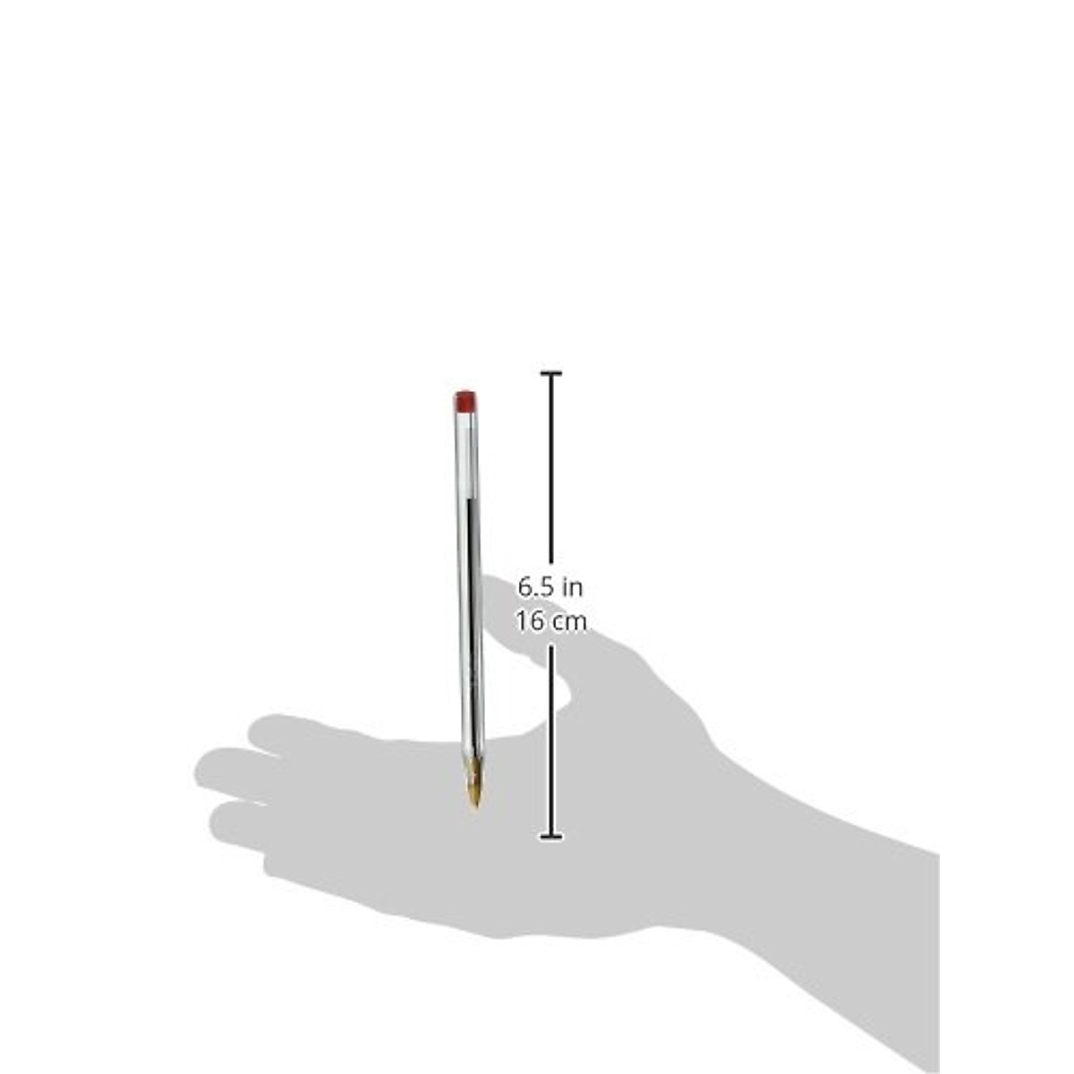 BIC-MS11 Cristal Stic Ballpoint Pen, 1 mm Medium Tip, Red, Pack of 12