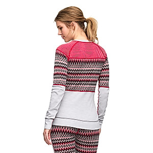 Kari Traa Silja Women's Long Sleeve Base Layer Top- 100% Merino Wool Knit Fitted Thermal Shirt, Grey, Large