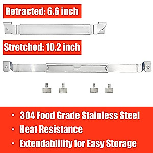 2 Sets of Griddle Spatula Holder, Adjustable (6.6inch-10.2inch) Stainless Steel Utensils/Tool Racks for Blackstone, Camp Chef, Royal Gourmet Flat Top Griddle.
