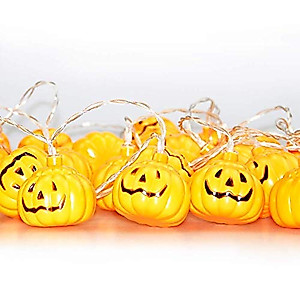 1m/2m/3m Halloween Pumpkin Led String Lights Garden Home Party Decoration Holiday String Light Halloween Lights 1M 10 LEDs（Arrived in About 15 Days）