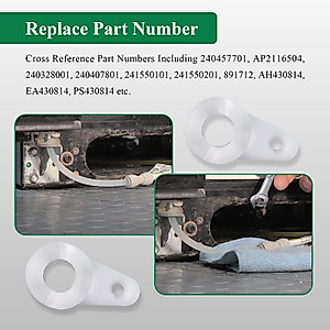 Ctuoptuo 2 Pack of 240457701 Refrigerator Door Bottom Closer Plate Closing Cam, Replace Part # 240328001, 240407801, 241550101, 241550201