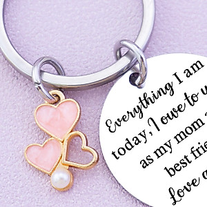 Mom Keychain Gifts from Daughter Son - Remember I Love You Mom Mother's Day Birthday Christmas Gift for Mother and Stocking Stuffer