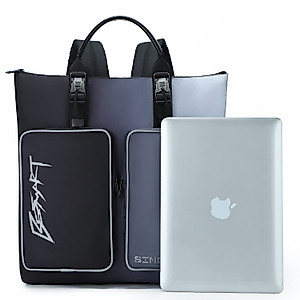 BE SMART Men Laptop Gradient Backpack, Stylish Large Capacity Handbag with Reflective Strap, Waterproof Anti-Theft Durable Briefcase Fits 15.6 Inch Computer for Work Business and Travel