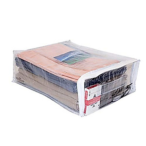 Clear Vinyl Zippered Storage Bags 12 x 15 x 5 Inch 10-Pack