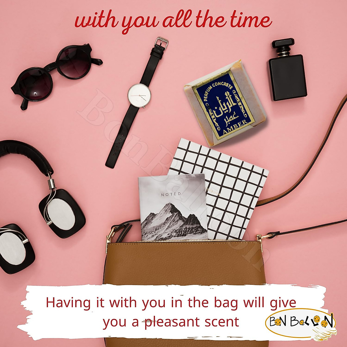 bonballoon 1pcs Islamic Fragrance Perfume Jamid Natural Organic Musk Amber Solid Alcohol Free Arabian Arab Cube Halal